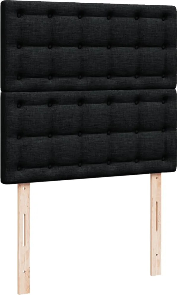 Box spring postel s matrací černá 90x200 cm textil 3292687