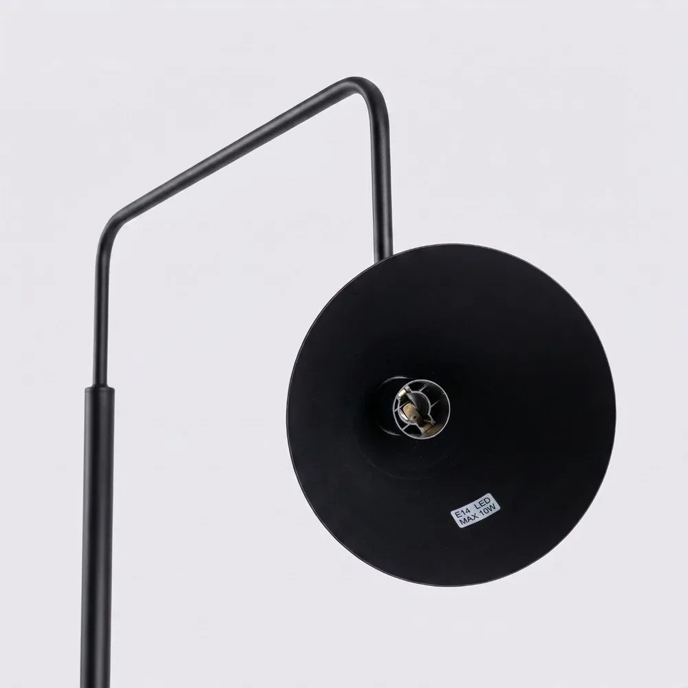 Černá ocelová stojací lampa s ohybatelnou konstrukcí (výška 165 cm) Zylo – Sollux