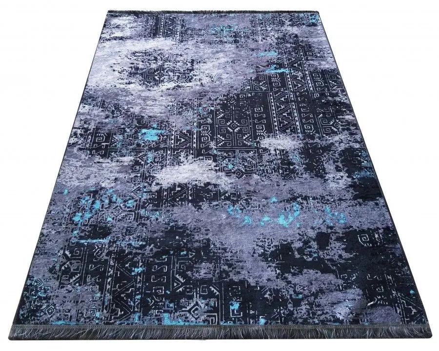 Vícebarevný koberec se stříbrno-modrým motivem Šířka: 160 cm | Délka: 230 cm