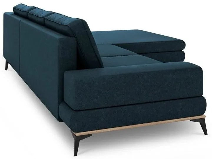 Petrolejově modrá rozkládací rohová pohovka Windsor &amp; Co Sofas Planet, pravý roh