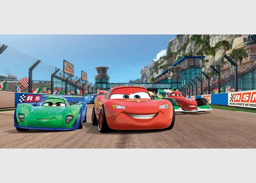Dětská vliesová fototapeta na zed' Auta Závod, Disney | 202 x 90 cm | DFTDNH 5339