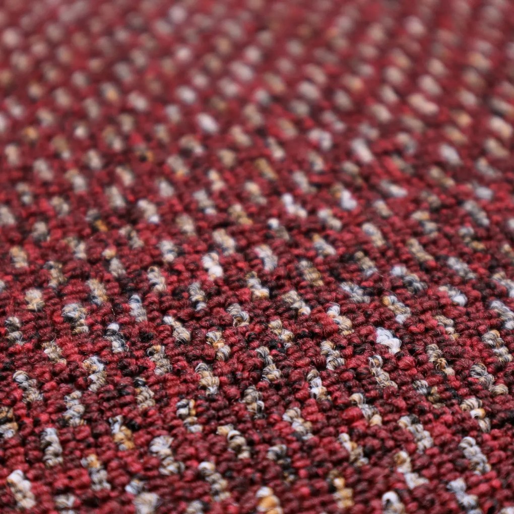 Timzo, Metrážový koberec Rubin 2159 red, na míru, šíře 4m, červená, ab (mřížka), chodba / předsíň