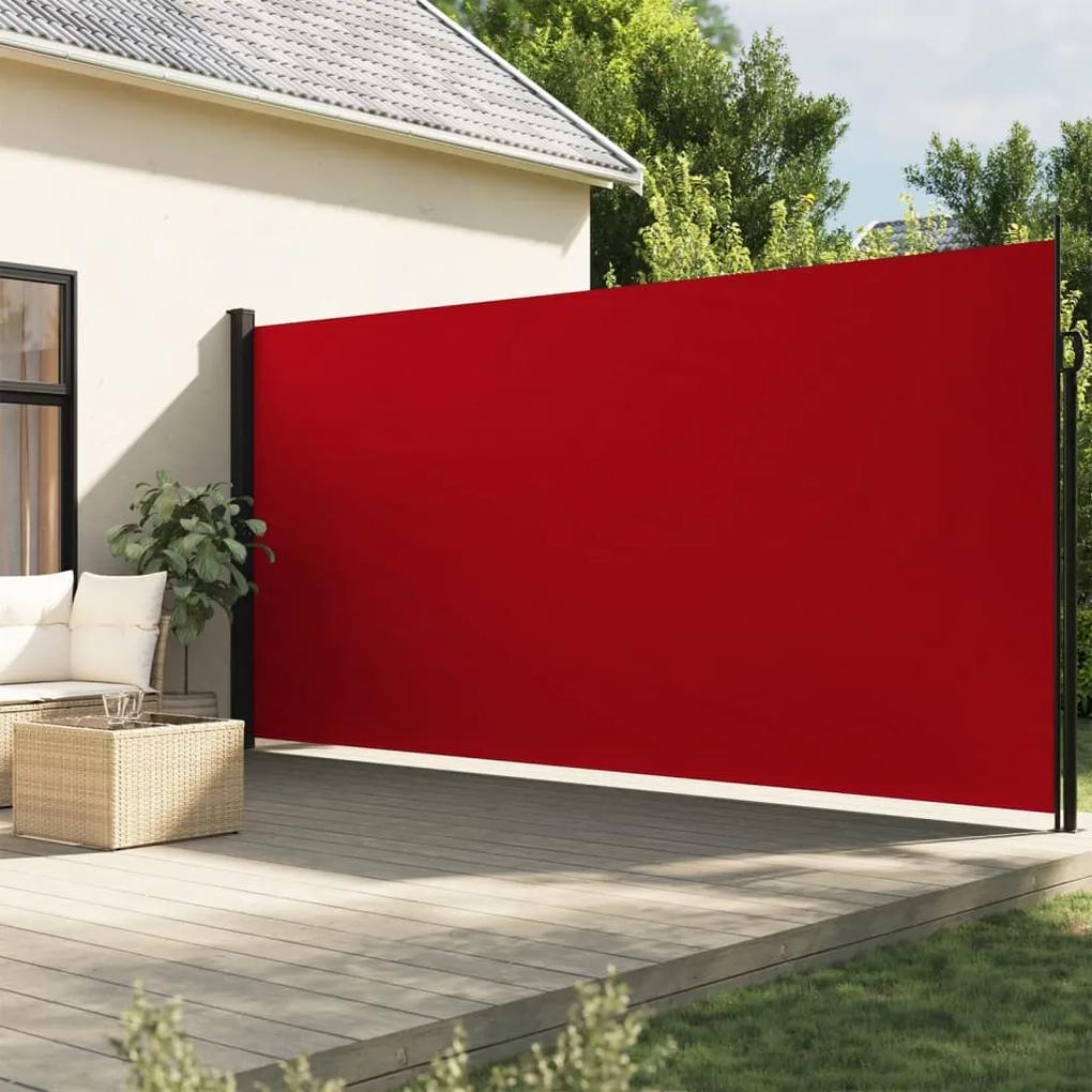 Zatahovací boční markýza červená 220 x 600 cm - Default Title