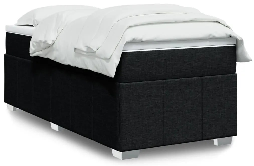 Box spring postel s matrací černá 80 x 200 cm textil 3285430