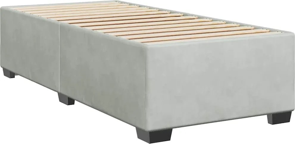 Box spring postel s matrací světle šedá 90x200 cm samet 3290810