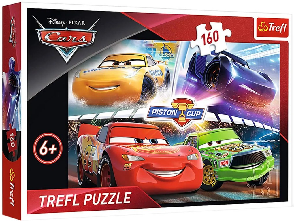 TREFL PUZZLE Výhra v závodě Cars 3 (Auta) 41x28cm skládačka 160 dílků tr15356