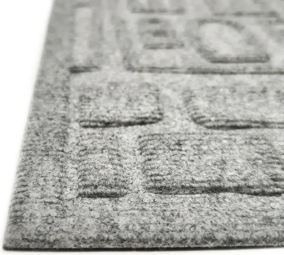 Rohožka 2 kočky ve městě, 76 × 46 cm – s 3D motivem, do bytu i ke vchodu, odolná, s elegantními kočičími siluetami
