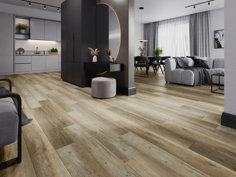 Mexen Cortland vzorek vinylových panelů SPC 6,5 mm, podložka IXPE 1,5 mm, 4 V-drážka, Dub - F1008-S