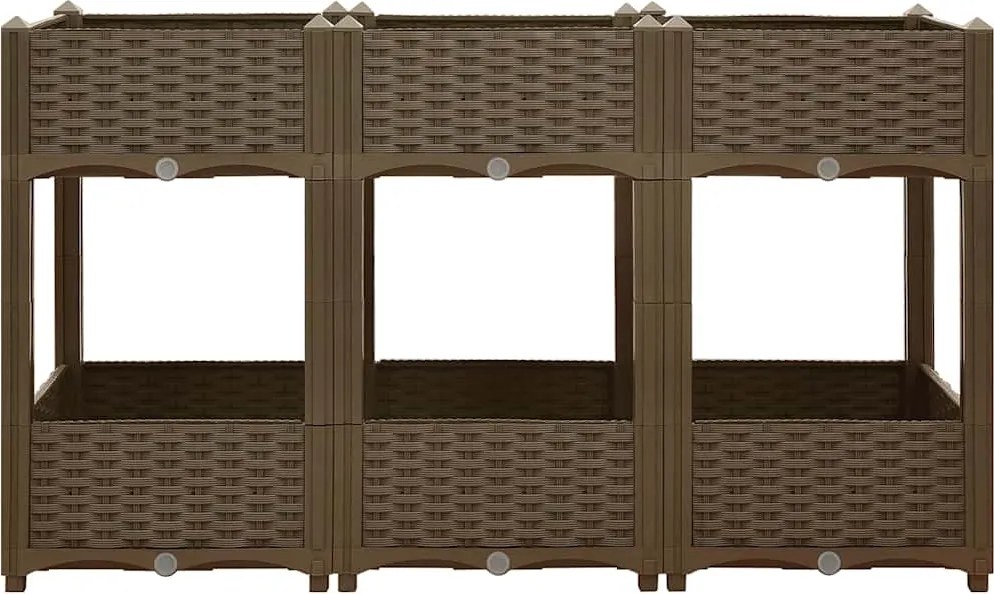 Vyvýšený záhon 120 x 40 x 71 cm polypropylen 316521