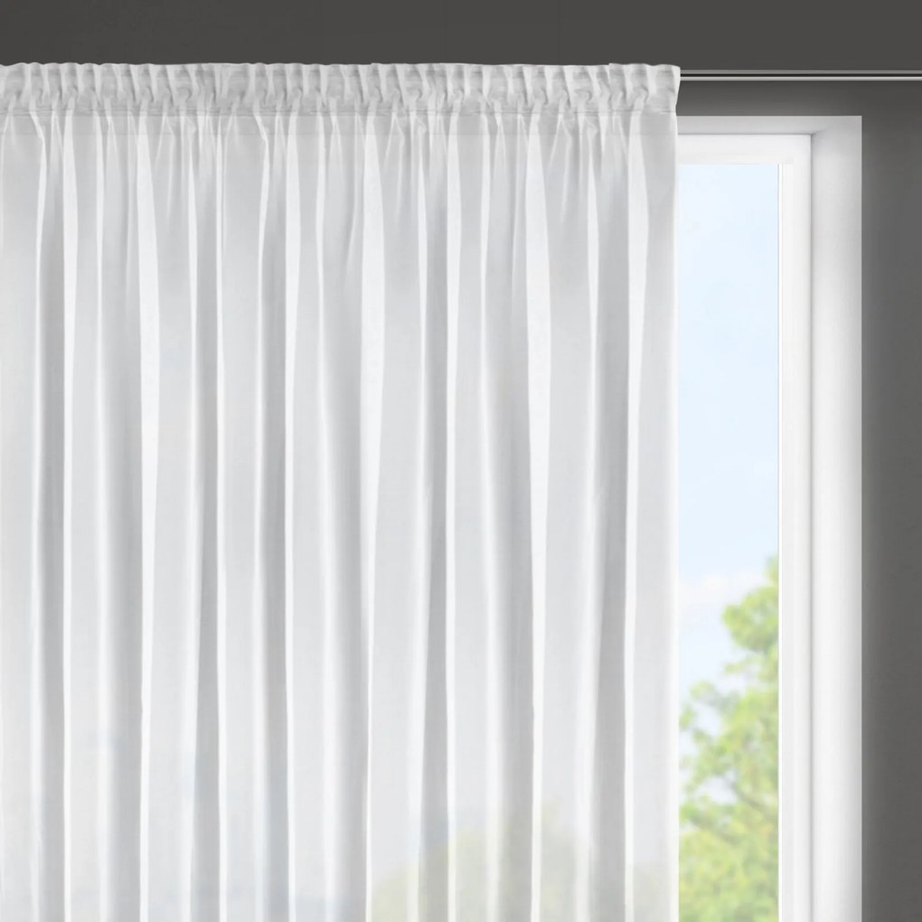 ZÁCLONA NA PÁSCE ESEL 350X150 CM BÍLÁ