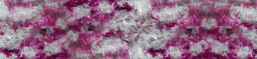 DIMEX | Fototapeta do kuchyně Abstraktní fialová malba KI-260-284 | 260 x 60 cm | fialová, šedá