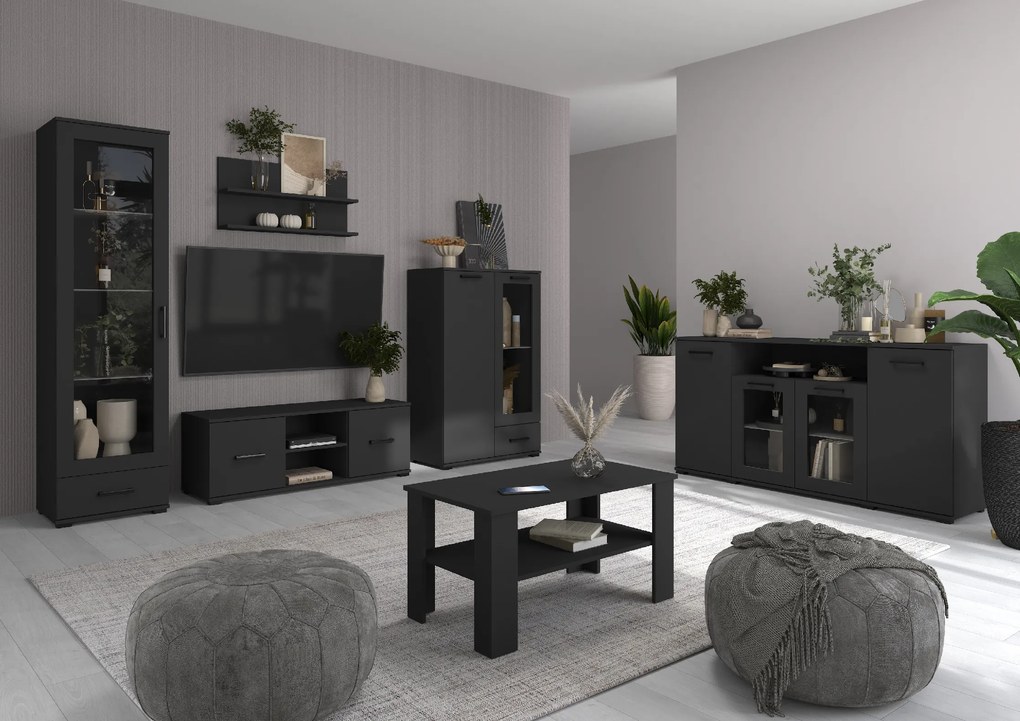 ADRK Furniture Frazio Vysoká vitrína ADRK-SHC-FRA-50-B