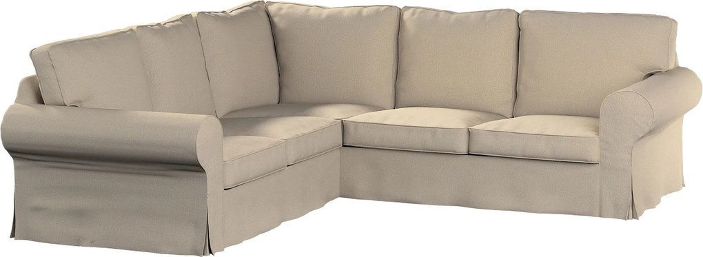 Potah na pohovku IKEA Ektorp rohová barva béžová látka pletený vzor