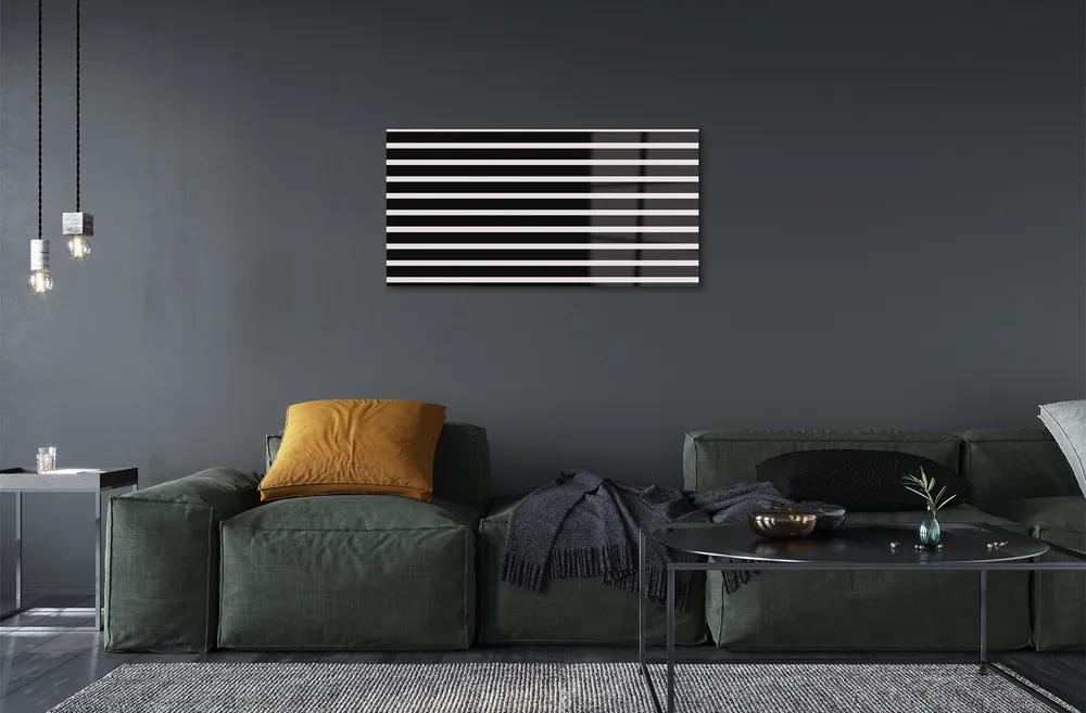 Obraz na skle Pravidelné černé pruhy 120x60 cm
