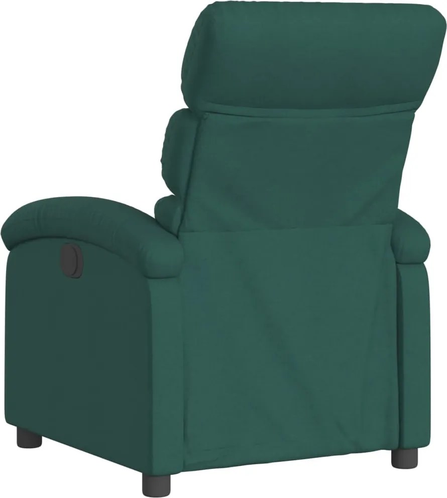 Polohovací křeslo tmavě zelené látkové 3205807