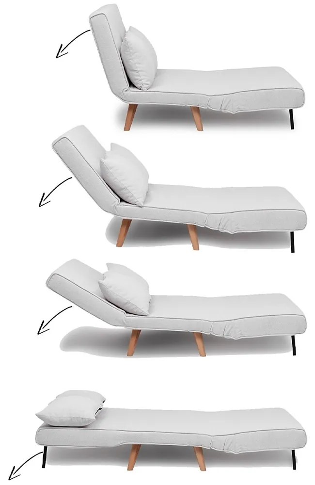 Designová rozkládací pohovka Felicitas II 120 cm krémová