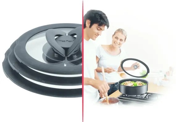 Tefal - Sada 3 skleněných poklic INGENIO