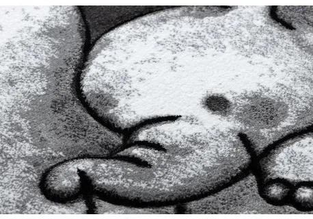 koberec PETIT SLON S CHOBOTEM, SLONÍK, HVĚZDY, šedý velikost 140x190 cm | krásné koberce cz