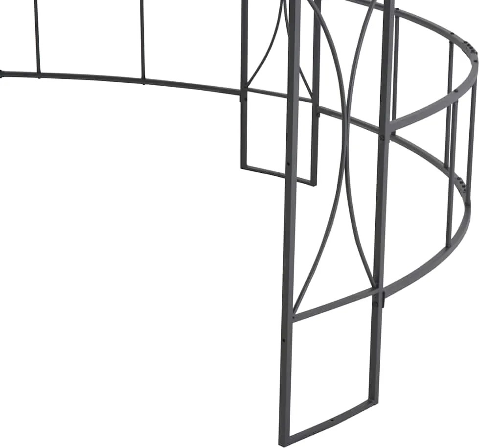 Altán 300 x 290 cm bílý kruhový 310030