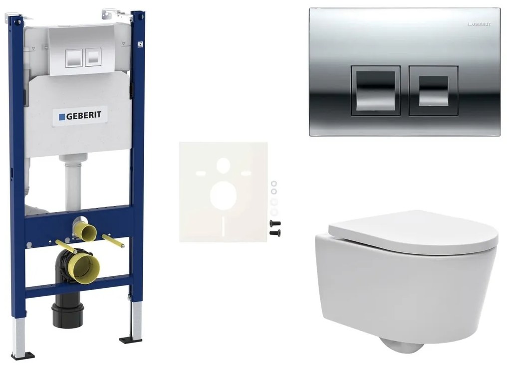 Cenově zvýhodněný závěsný WC set Geberit do lehkých stěn / předstěnová montáž+ WC SAT Brevis SIKOGESBRED35