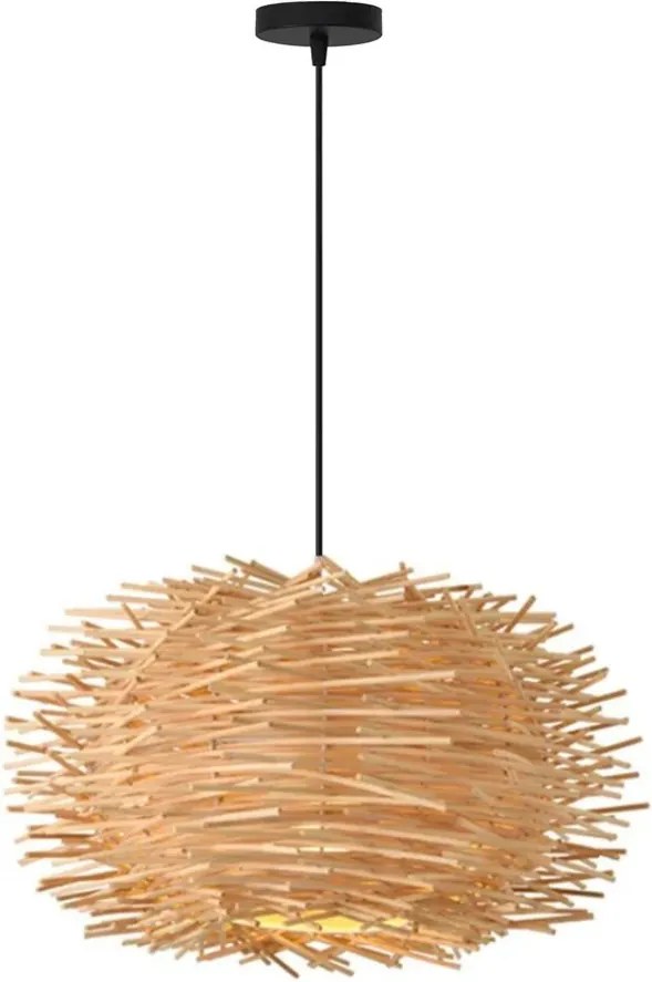 Toolight Toolight, stropní svítidlo BOHO NATURAL 1xE27 APP1486-1CP, přírodní hnědá, OSW-05942