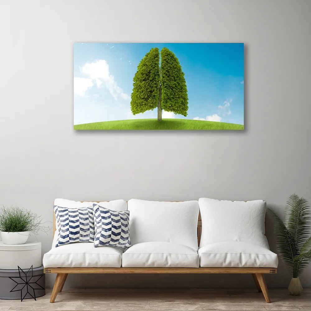 Obraz na plátně Tráva Strom Plíce Příroda 120x60 cm