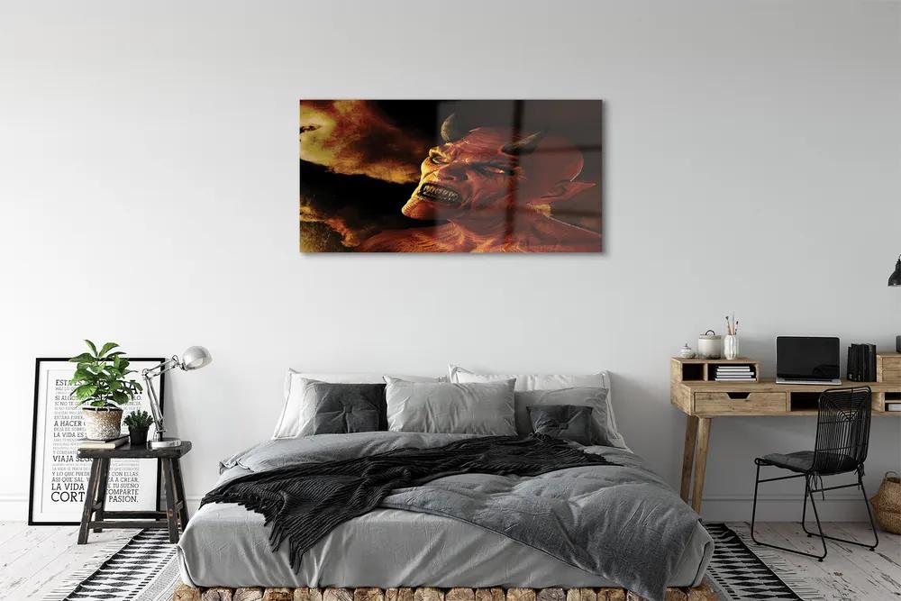 akrylový obraz ďábel 125x50 cm