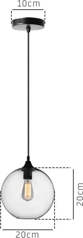 Toolight - Závěsné svítidlo E27 60W APP311-1CP, černá, OSW-00343