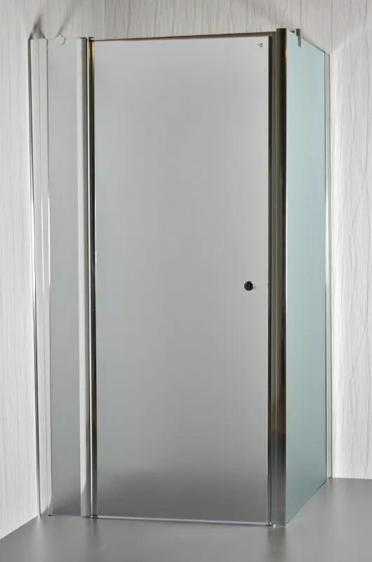 ARTTEC Sprchový kout rohový jednokřídlý MOON D 18 grape sklo 100 x 80 x 198 cm s vaničkou z litého mramoru POLARIS PAN04496