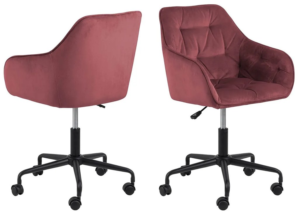 ACTONA Kancelářská židle Brooke − červená 88,5 × 59 × 58,5 cm
