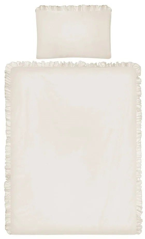 Belisima Dětské bavlněné povlečení do postýlky Pure béžová, 90 x 120 cm, 40 x 60 cm