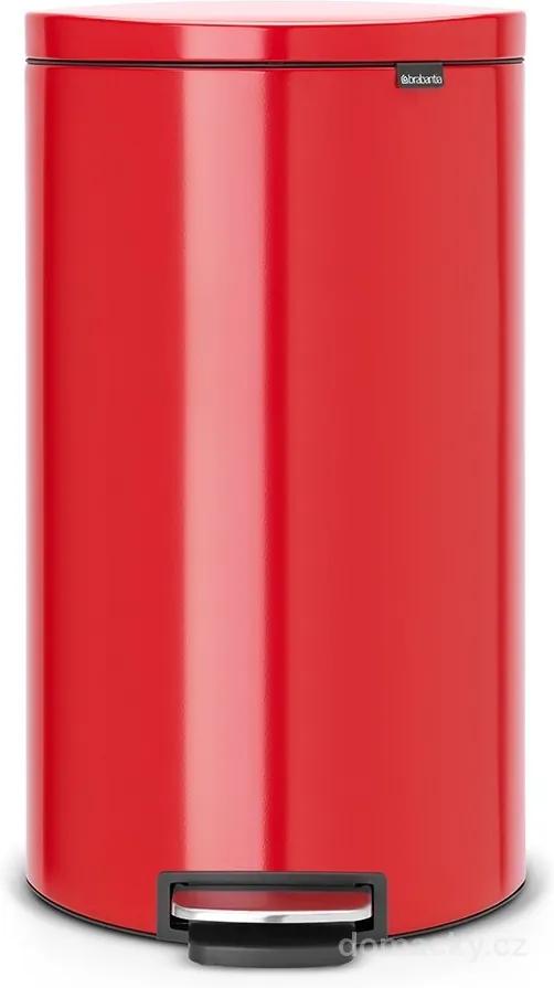 Brabantia Pedálový koš FlatBack+ Silent 30L zářivě červená