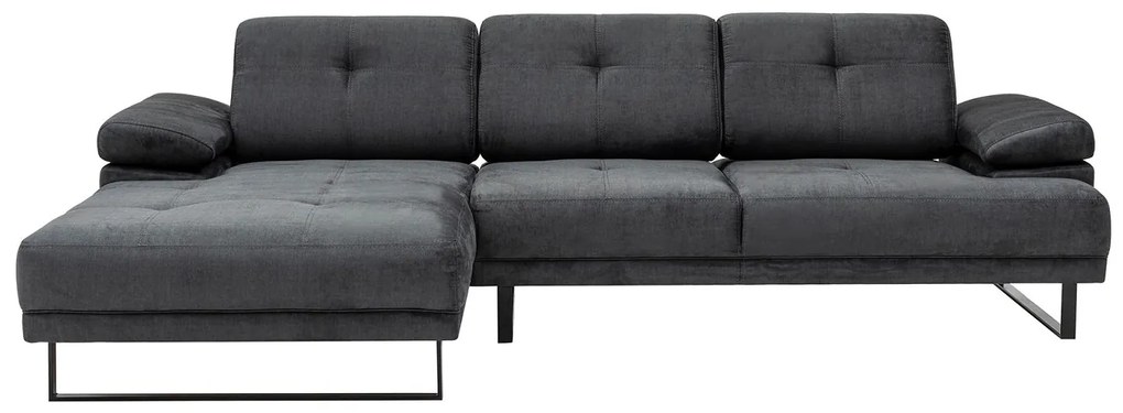 Designová rohová sedačka Vatusia 314 cm antracitová - levá
