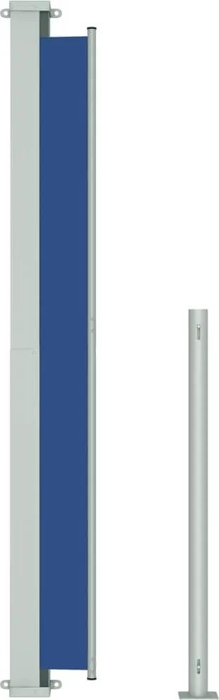 vidaXL Zatahovací boční markýza 180 x 500 cm modrá [313409]