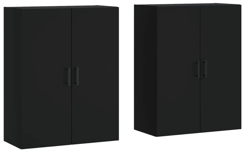 Nástěnné skříňky 2 ks černé 69,5 x 34 x 90 cm,  3195628