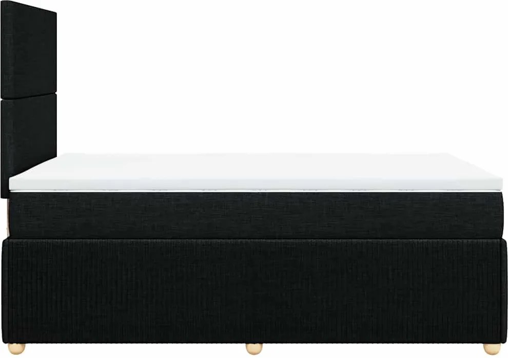 Box spring postel s matrací černá 120x190 cm textil 3291990