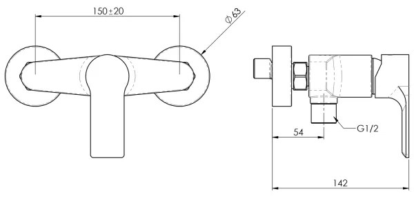 Sapho - Sprchová baterie PAX lesklý chrom