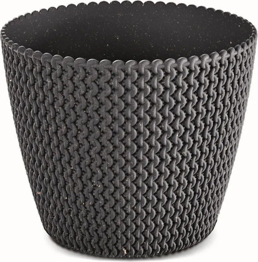 PRO Květináč SPLOFY ECO WOOD antracit 13,0cm
