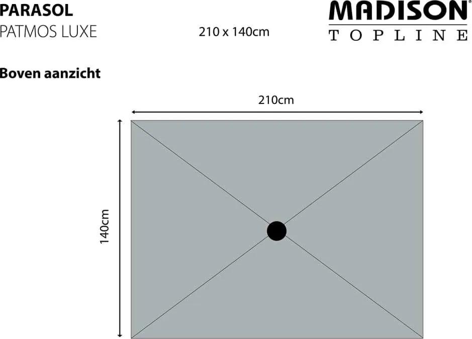 Madison Slunečník Patmos Luxe obdélníkový 210x140 cm šalvějově [423698] Barva: ecru