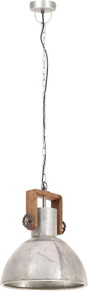 Industriální závěsné svítidlo 25 W stříbrné kulaté 30 cm E27 320530