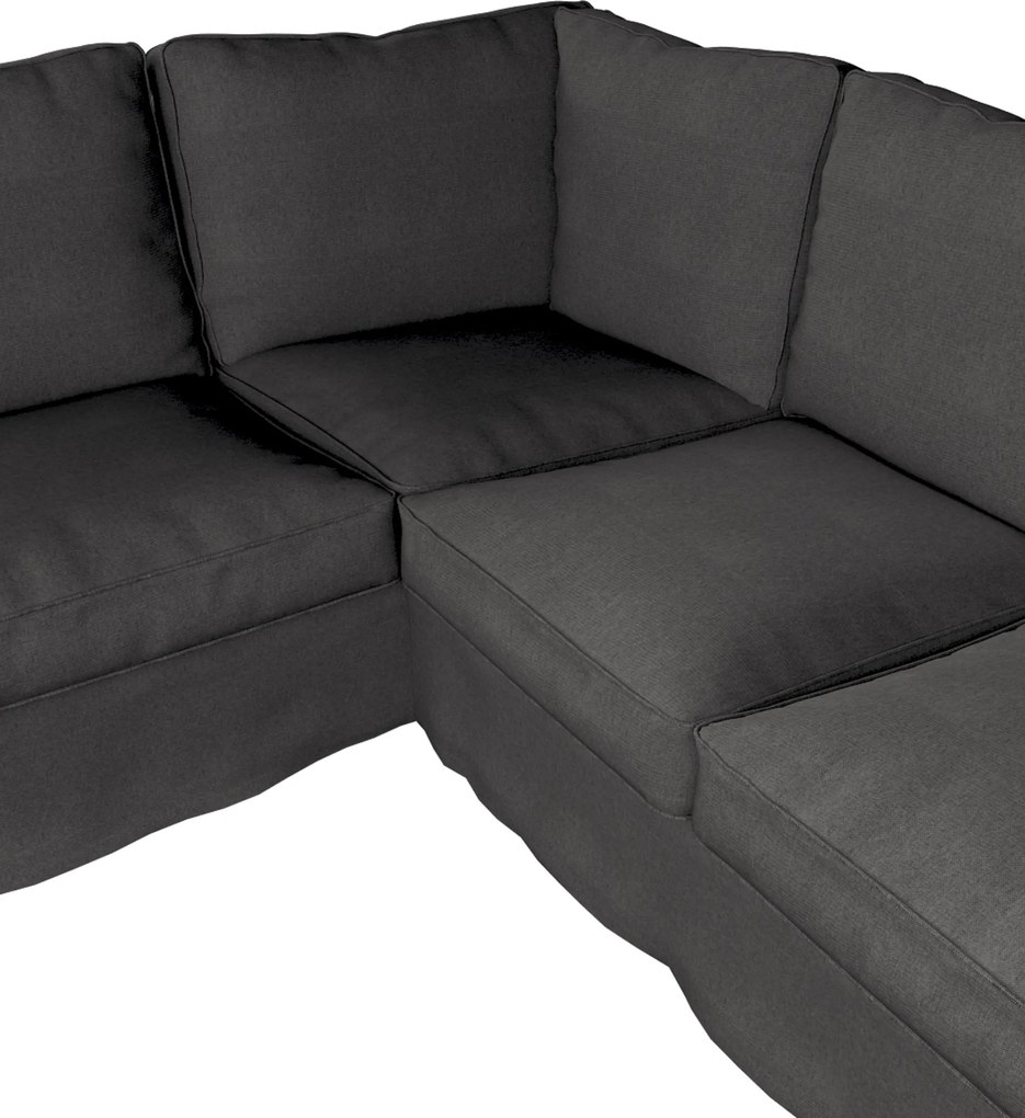 Potah na pohovku IKEA Ektorp rohová barva šedá látka pletený vzor
