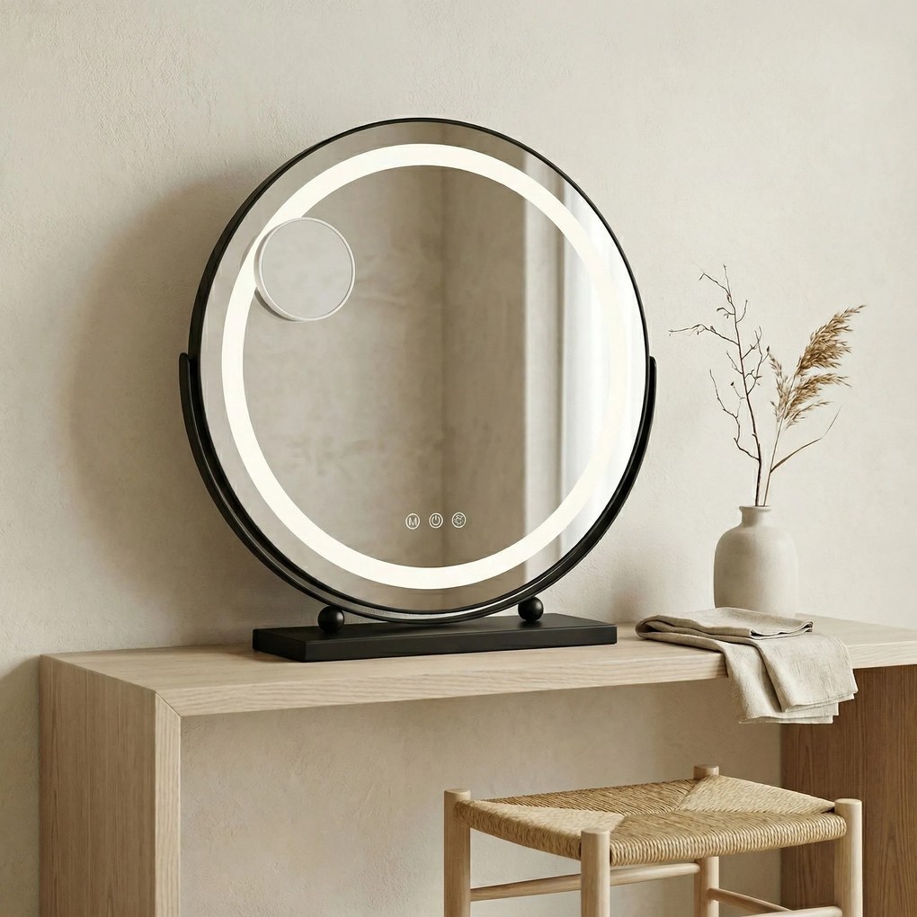Rea Rea, Zrcadlo LED MAKE-UP Black 50 cm, HOM-12022