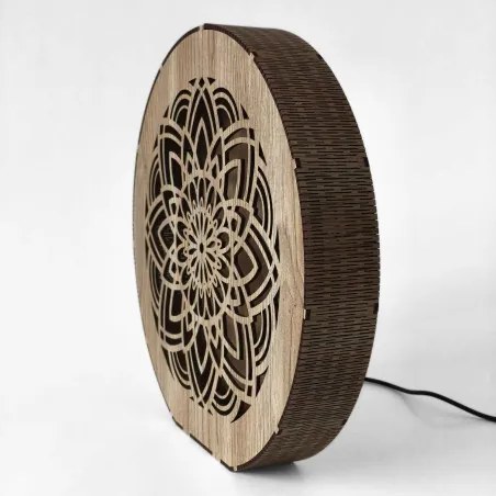 Dřevěná LED lampa Mandala se stmíváním | Stolní svítidlo| SENTOP LED0608