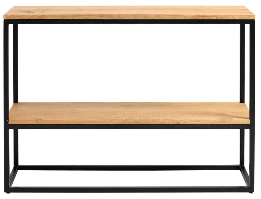 Černý konzolový stolek z dubového dřeva CustomForm Julita