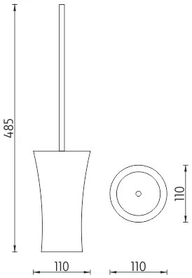 Nimco Stojánkový WC kartáč AT 5094-50