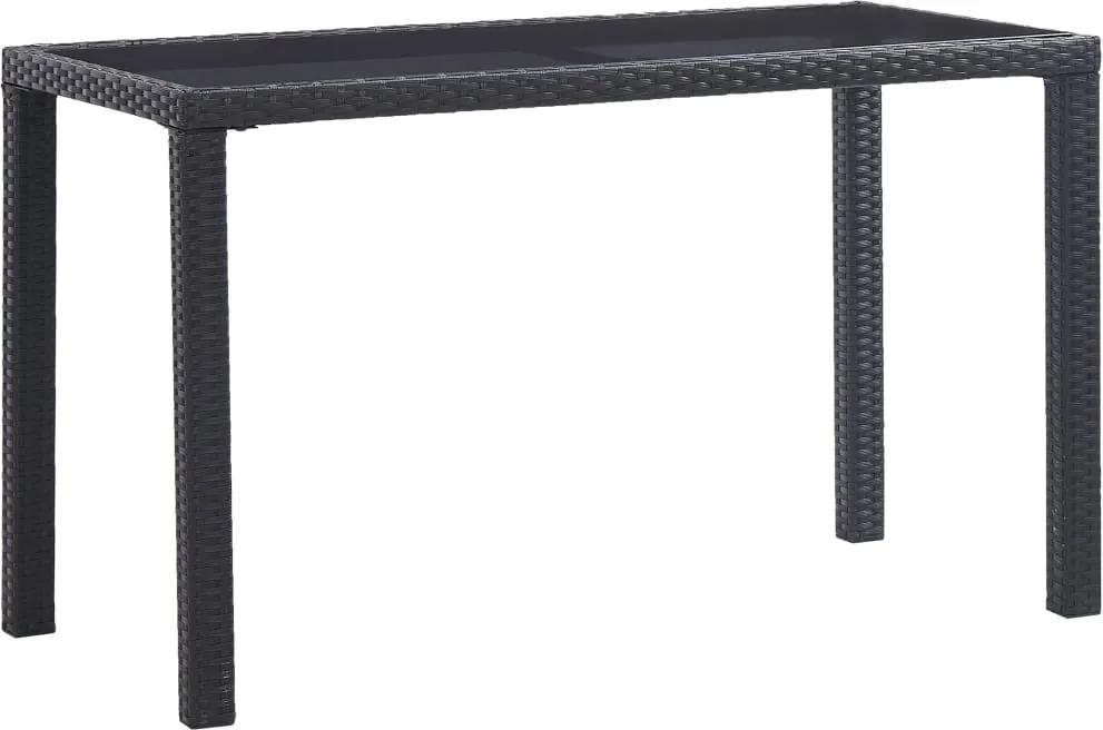 Zahradní stůl Wallen - černý | 123x60x74 cm