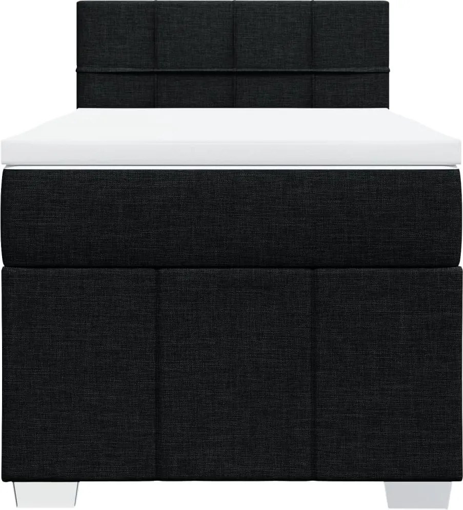 Box spring postel s matrací černá 100 x 200 cm textil 3289281