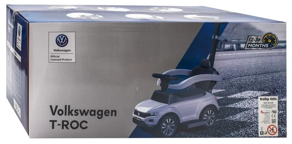 BABY MIX dětské odrážedlo s vodící tyčí VOLKSWAGEN T-ROC bílá