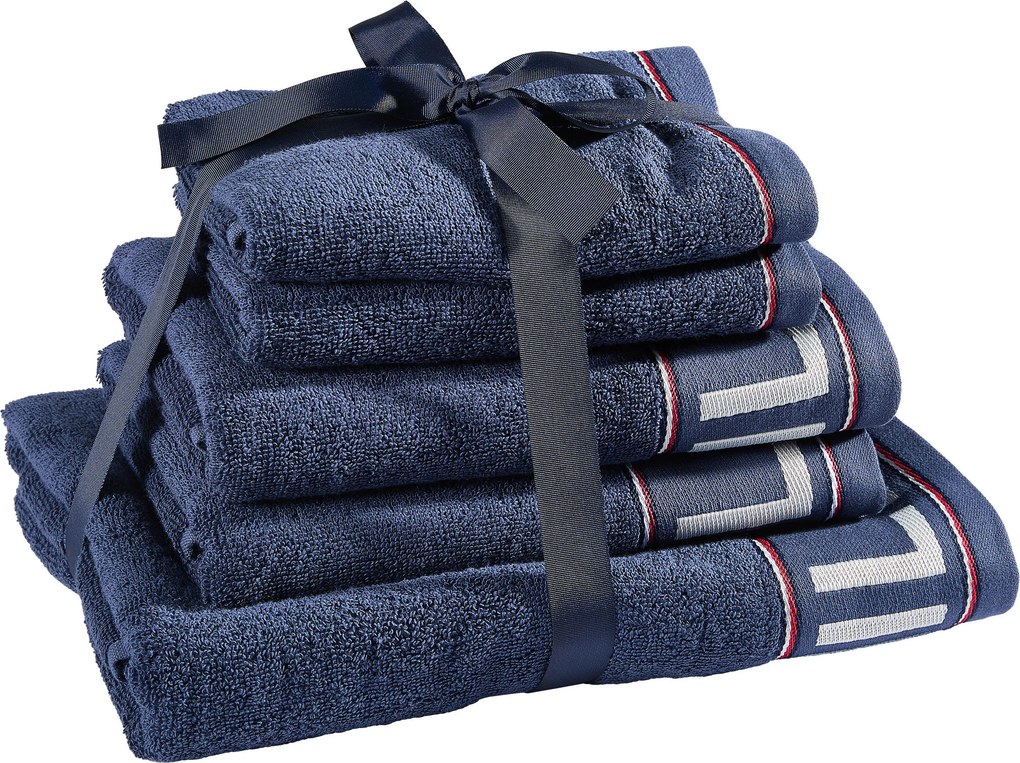 XXXLutz SADA RUČNÍKŮ A OSUŠEK, modrá Tommy Hilfiger - Sady ručníků - 005639108202