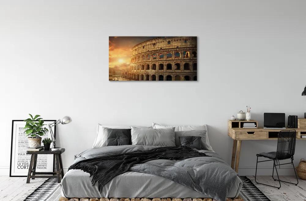 Obrazy na plátně Rome Colosseum při západu slunce 120x60 cm